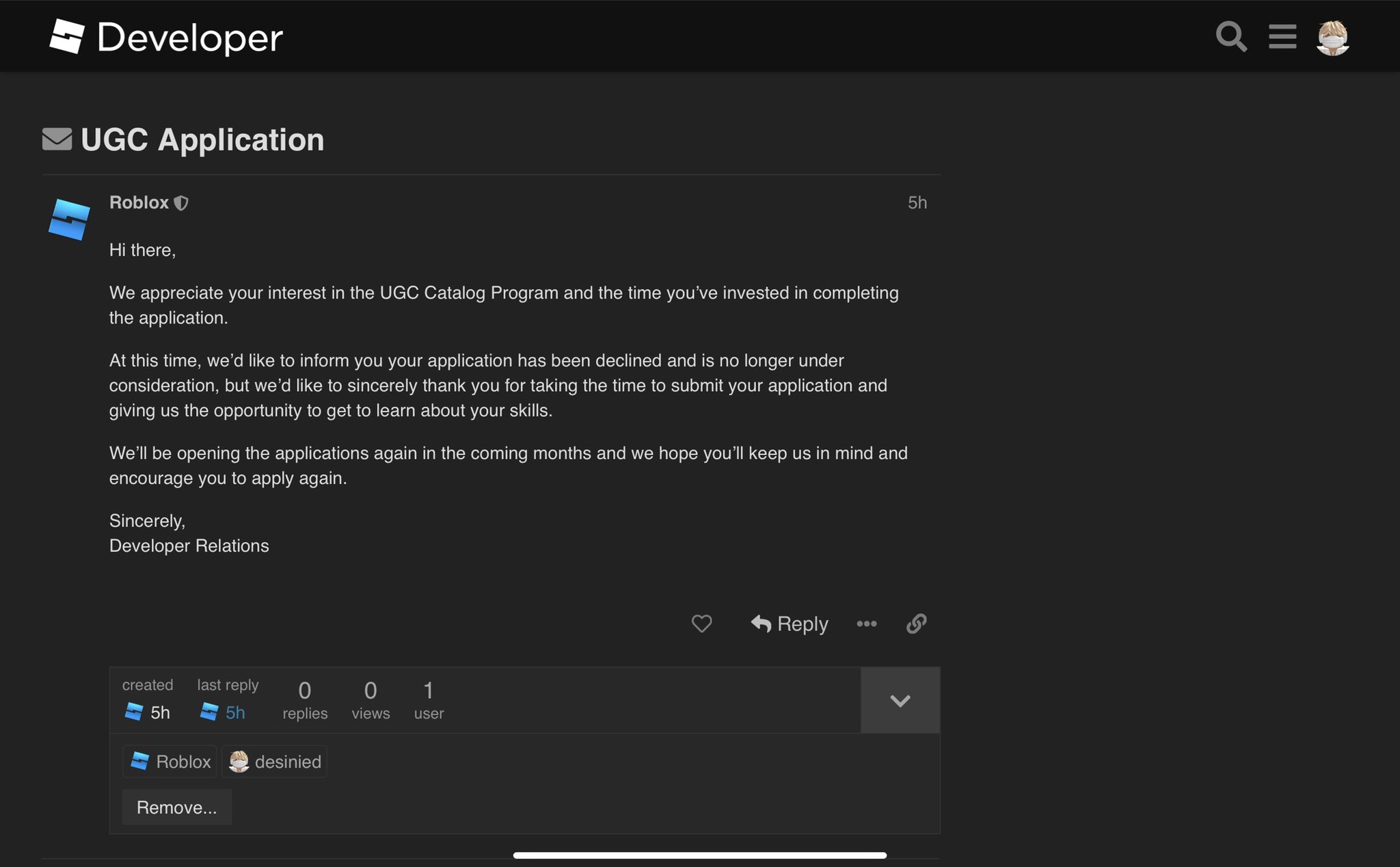 desinied on Twitter: "I finally got my results today and I got declined ... That’s okay because ...
