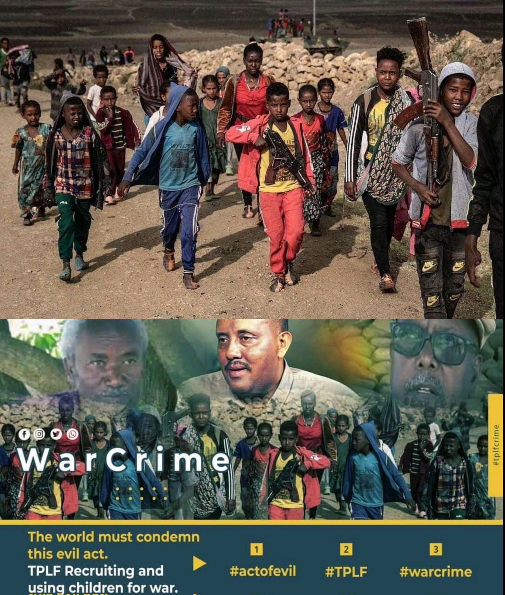 Tadele Tibebu on Twitter: "#TPLFisaTerroristGroup is recruiting arming & deploying child ...