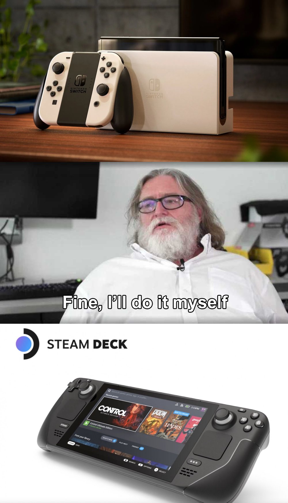 Gabe Newell Steam Meme