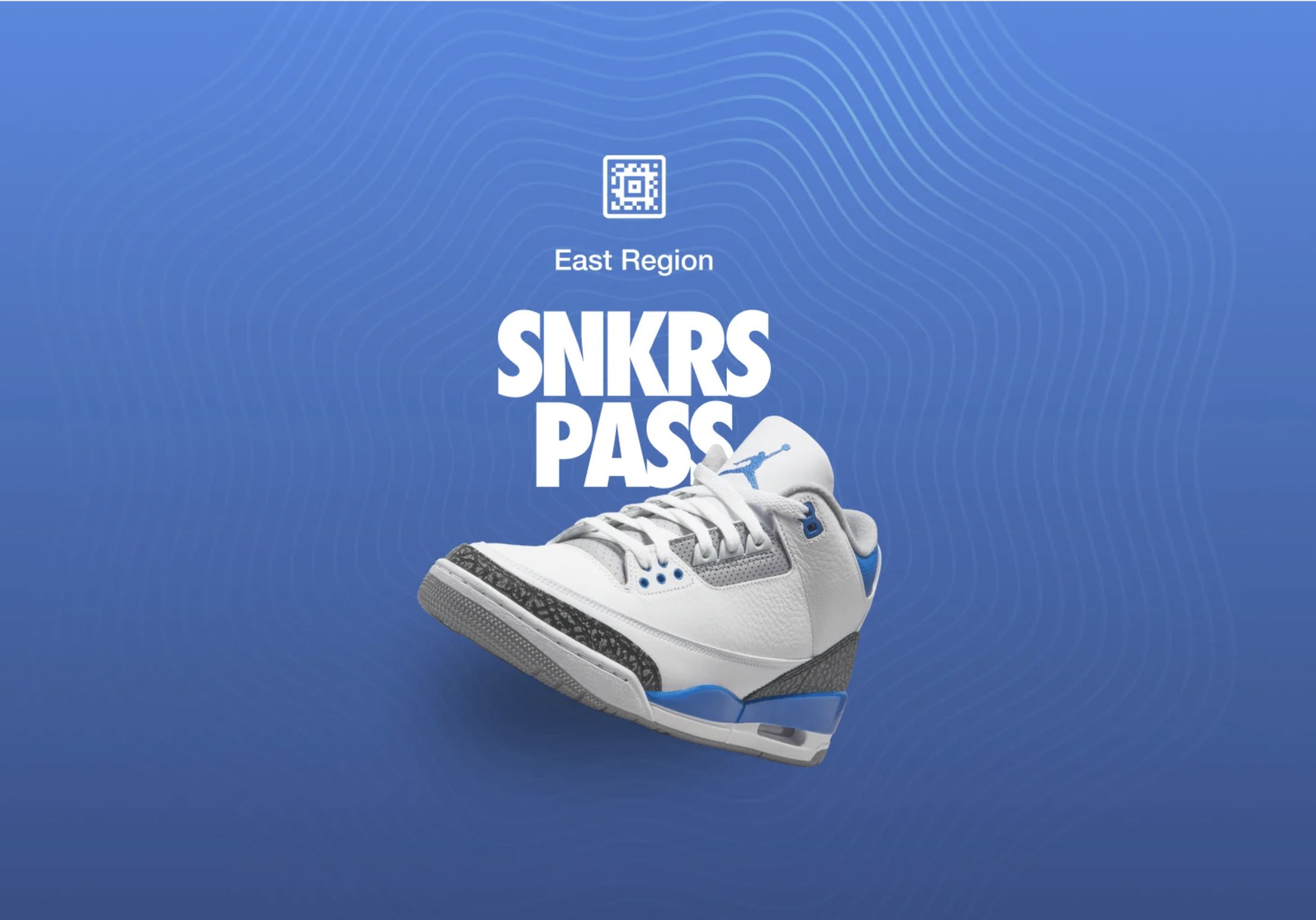 KicksFinder on Twitter: "Ad: SNKRS PASS. (App Only) East Region Air Jordan 3 "Racer Blue ...