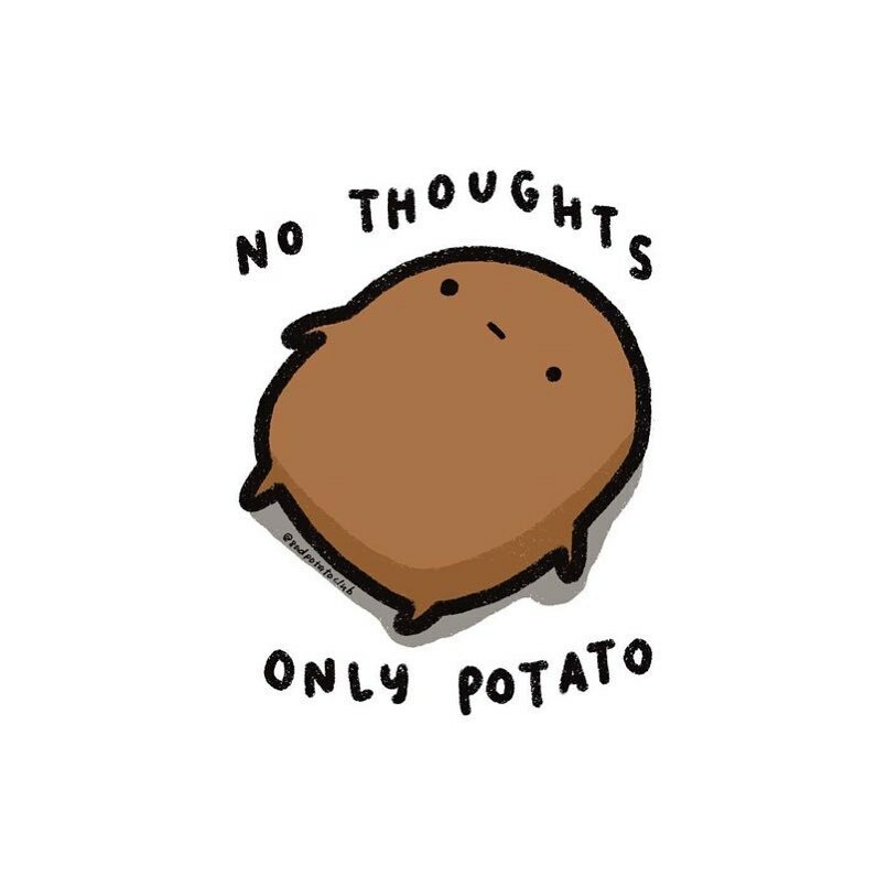 Sad Cartoon Potato