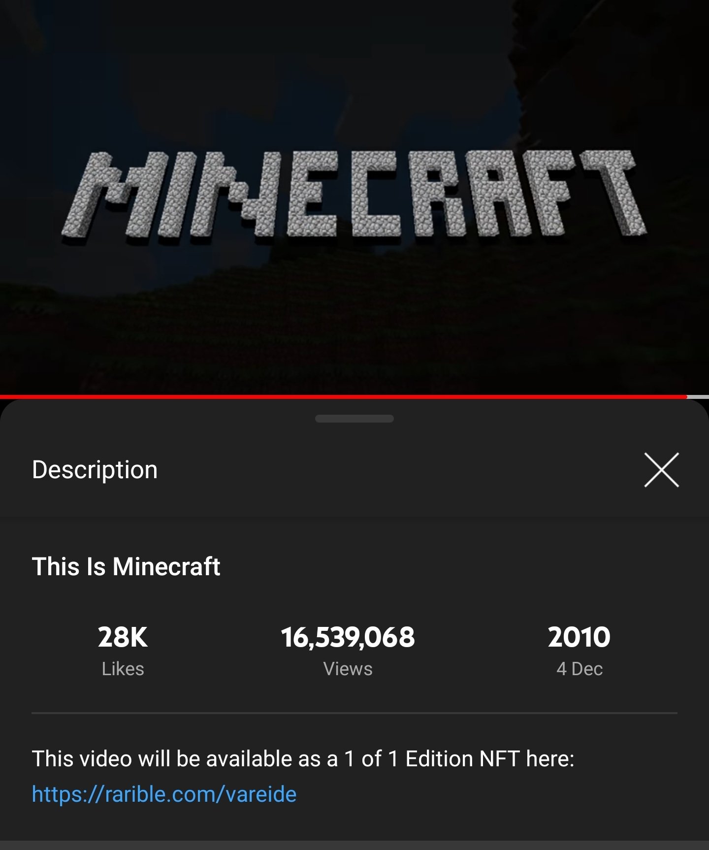 Minecraft Original Trailer