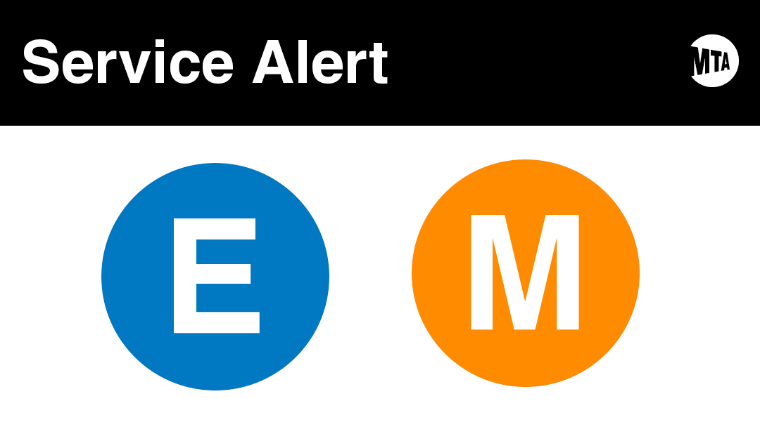 Northbound E/M trains are delayed and rerouted while NYPD and EMS ...