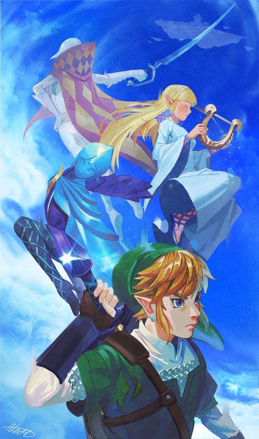 Skyward Sword Zelda And Link Fan Art