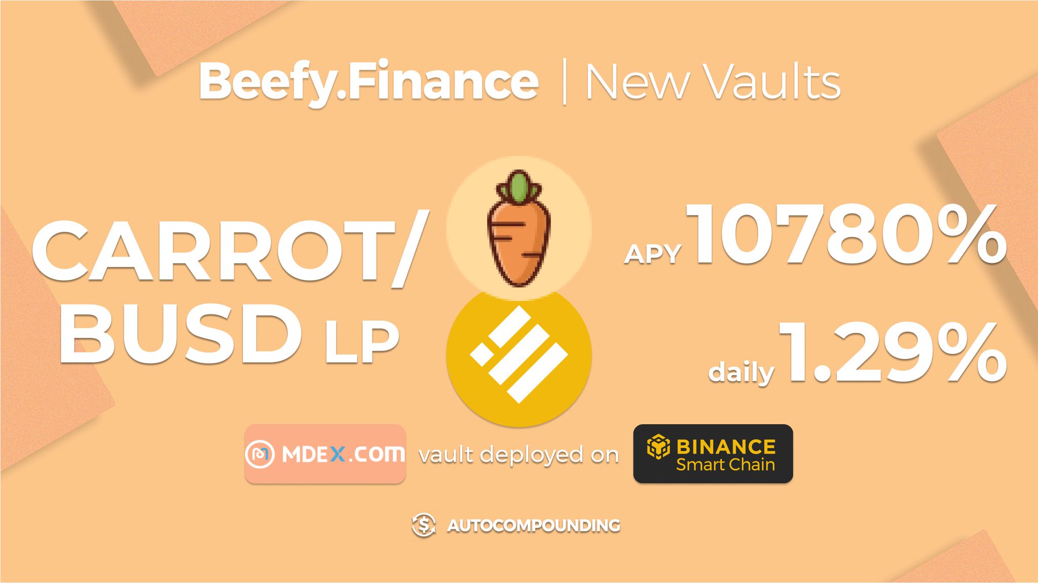 Beefy Finance on Twitter: "Beefy’s new #stablecoin vault from @Mdexswap pairs Rabbit Finance's ...