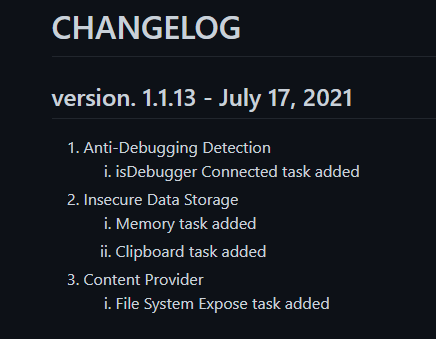 Android AppSec (Kotlin) on Twitter: "v.1.1.13 (minor version) launched. 🎯https://t.co/WFNDyyZxFD ...