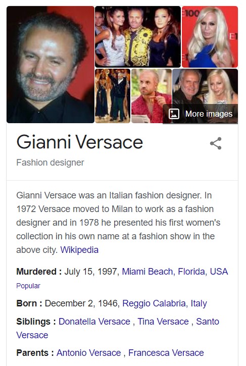 Francesca And Antonio Versace