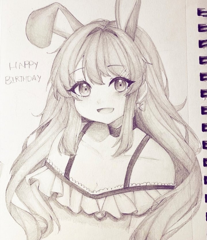 Anime Happy Girl Drawing