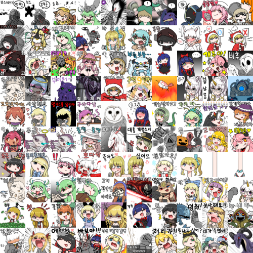 쥬비 on Twitter: "#BLACKSOULS 블랙소울 시리즈 이모티콘 100개 100個のblack soulsスタンプを作りました