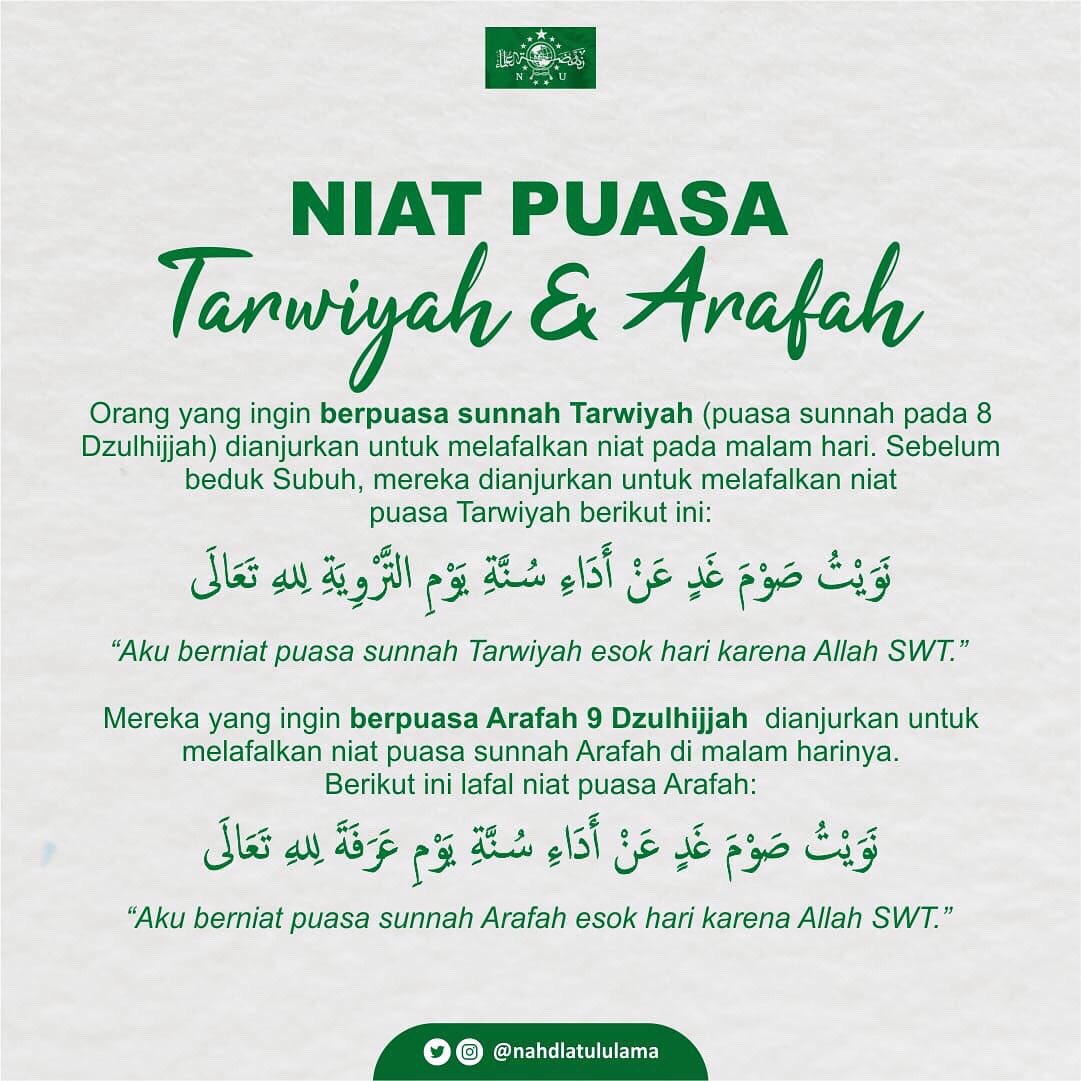 Puasa Arafah Dan Tarwiyah Newstempo