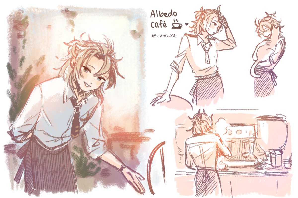 「albedo cafe !!! ☕️ 」|uni💙の漫画