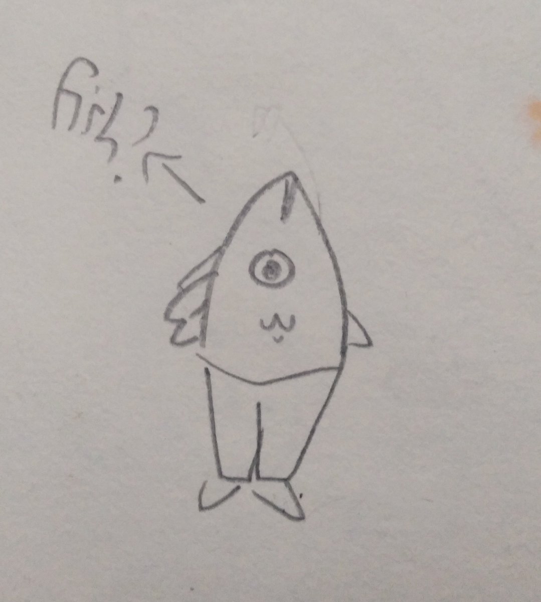 「mermaid but upper body fish lower body human 」madhu⁷ (moved)の漫画