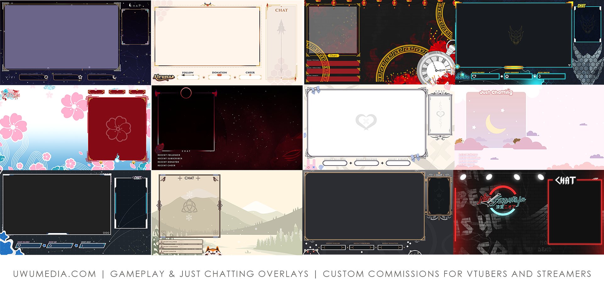 UWU MEDIA | KAWAII GRAPHICS STUDIO on Twitter: "ʕ ´•̥̥̥ ᴥ•̥̥̥`ʔ🥺💙 Some of the wonderful overlays ...