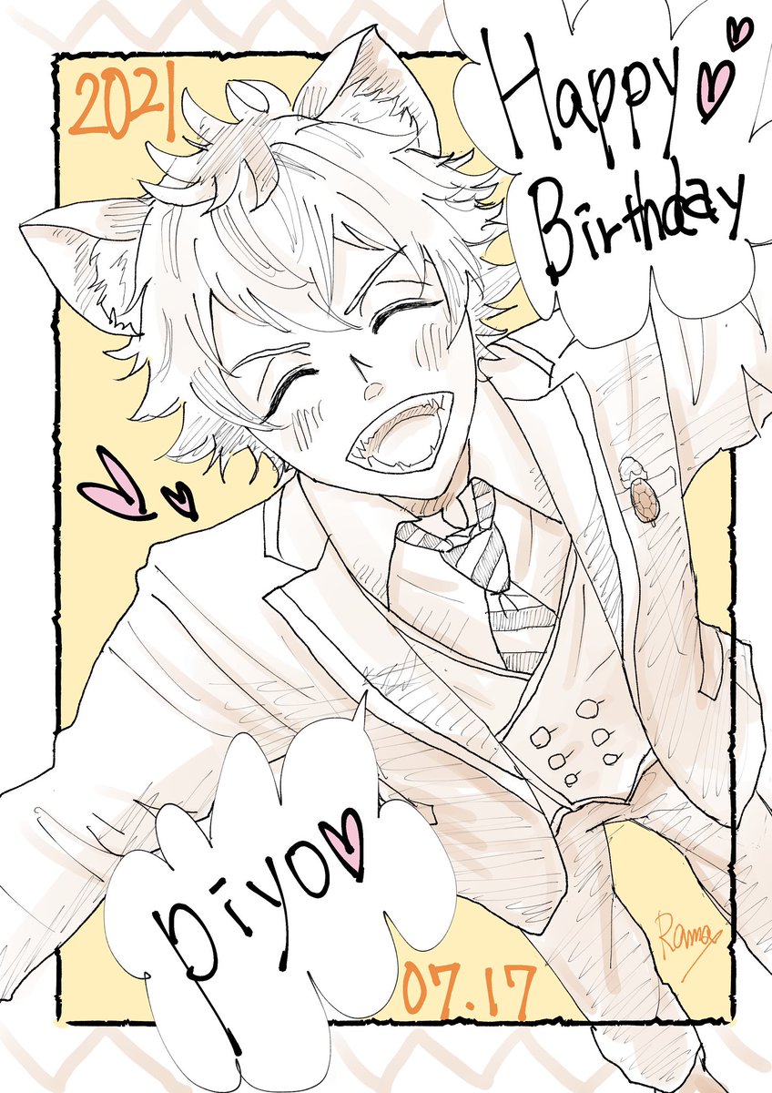 「@piyo7_twst あの、大大遅刻なんだけど、誕生日おめでとう!! 🎂 ️ラギくんの胸に飛び込んでね!!! 素敵な」ラマ🦙@twst垢(忙)の漫画
