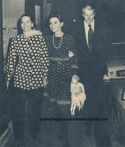 Capucine photographed with Audrey Hepburn and Hubert de Givenchy after ...