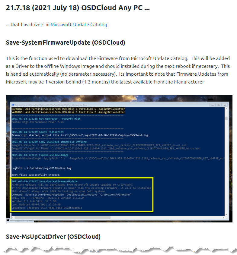 David Segura | MVP on Twitter: "#OSD 21.7.18.2 #OSDCloud Any PC You should be able to image just ...
