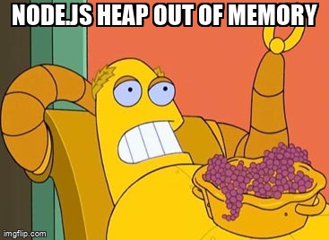 Meme Overflow on Twitter: "Node.js heap out of memory https://t.co/3VcehZRZyu #heapmemory #crash ...