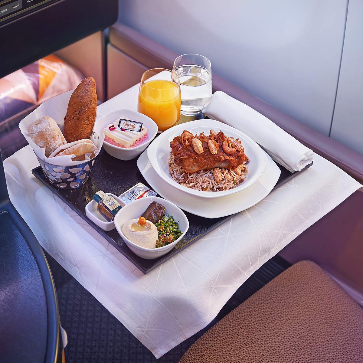 Etihad Airways Economy Class Food Menu