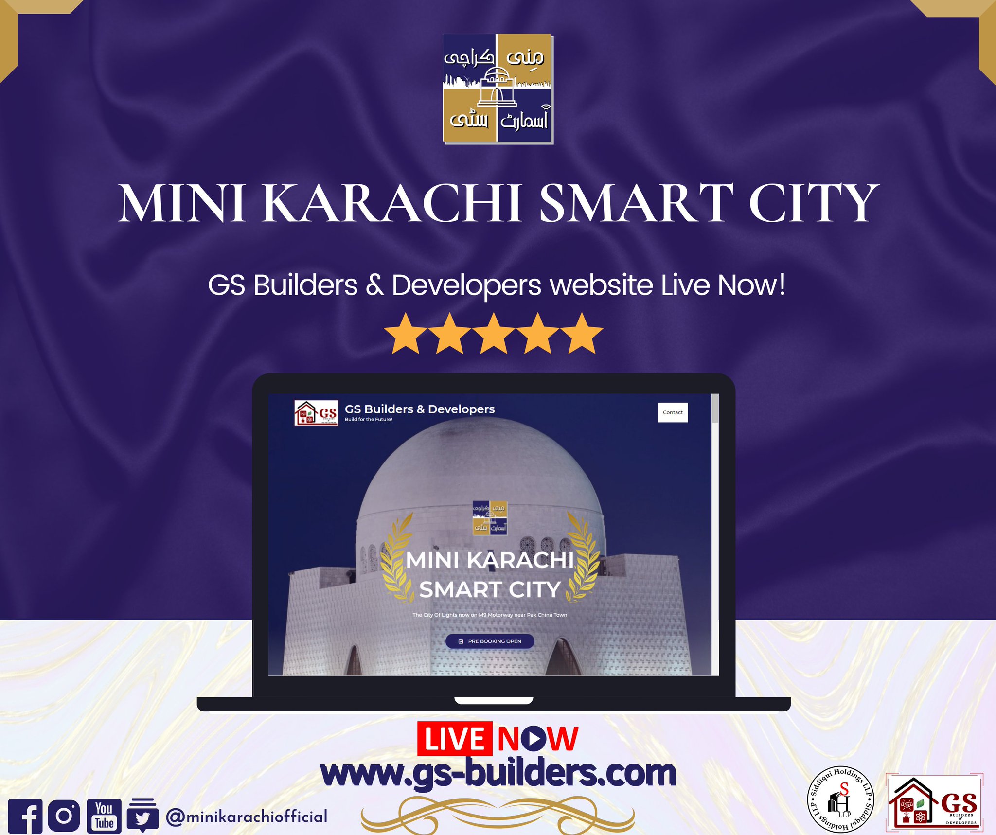 Mini Karachi Smart City on Twitter: "Explore our website! GS Builders & Developers site live now ...