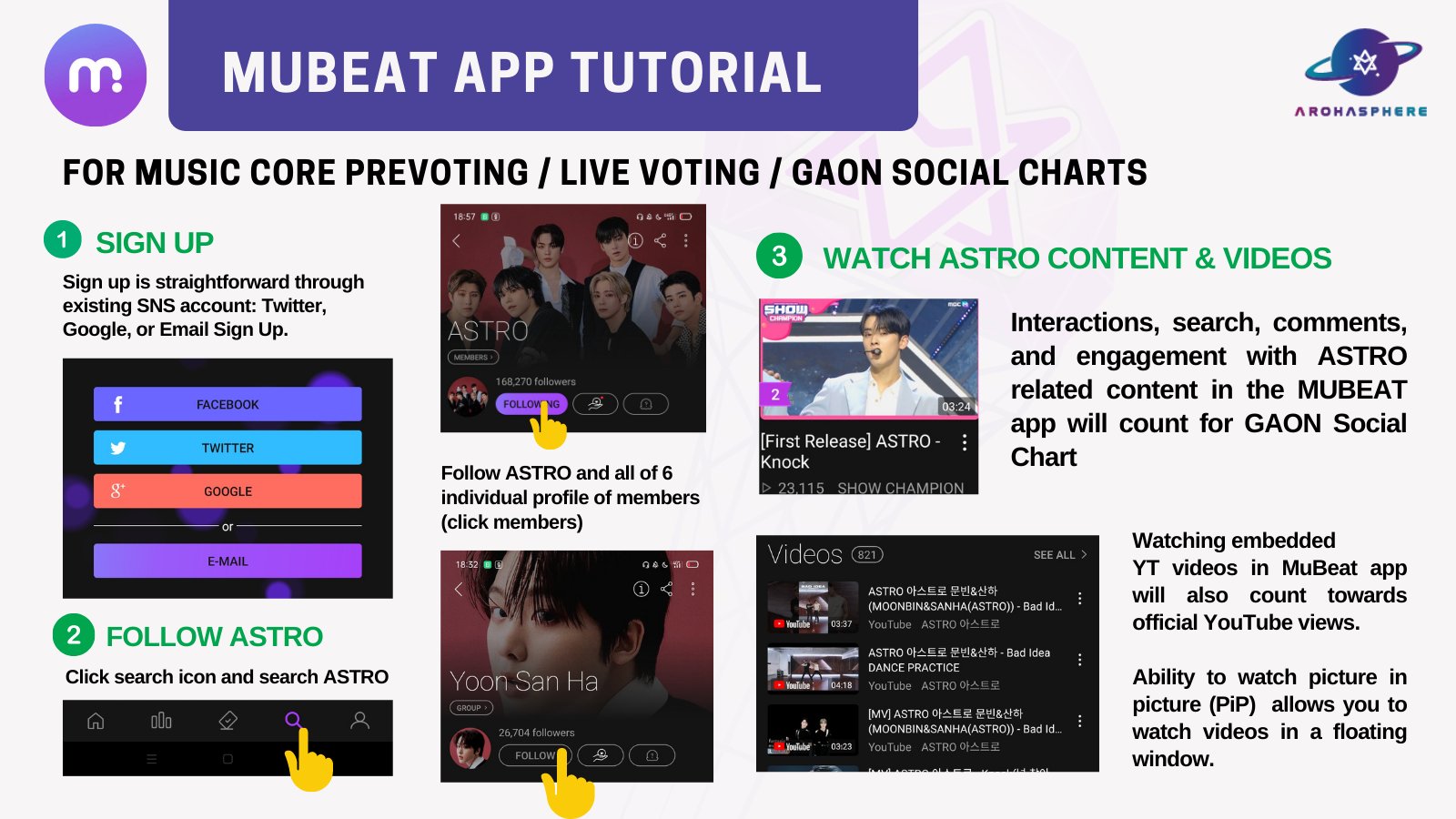 Arohasphere on Twitter: "MuBeat app updated tutorial. #arohasphere_english #arohasphere_mubeat # ...