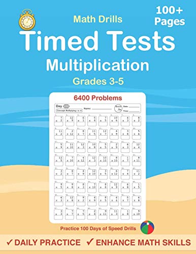 √ACCESS' Timed Tests: Multiplication Math Drills, Practice 100 days of ...