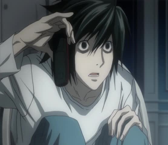 Death Note L Holding Phone