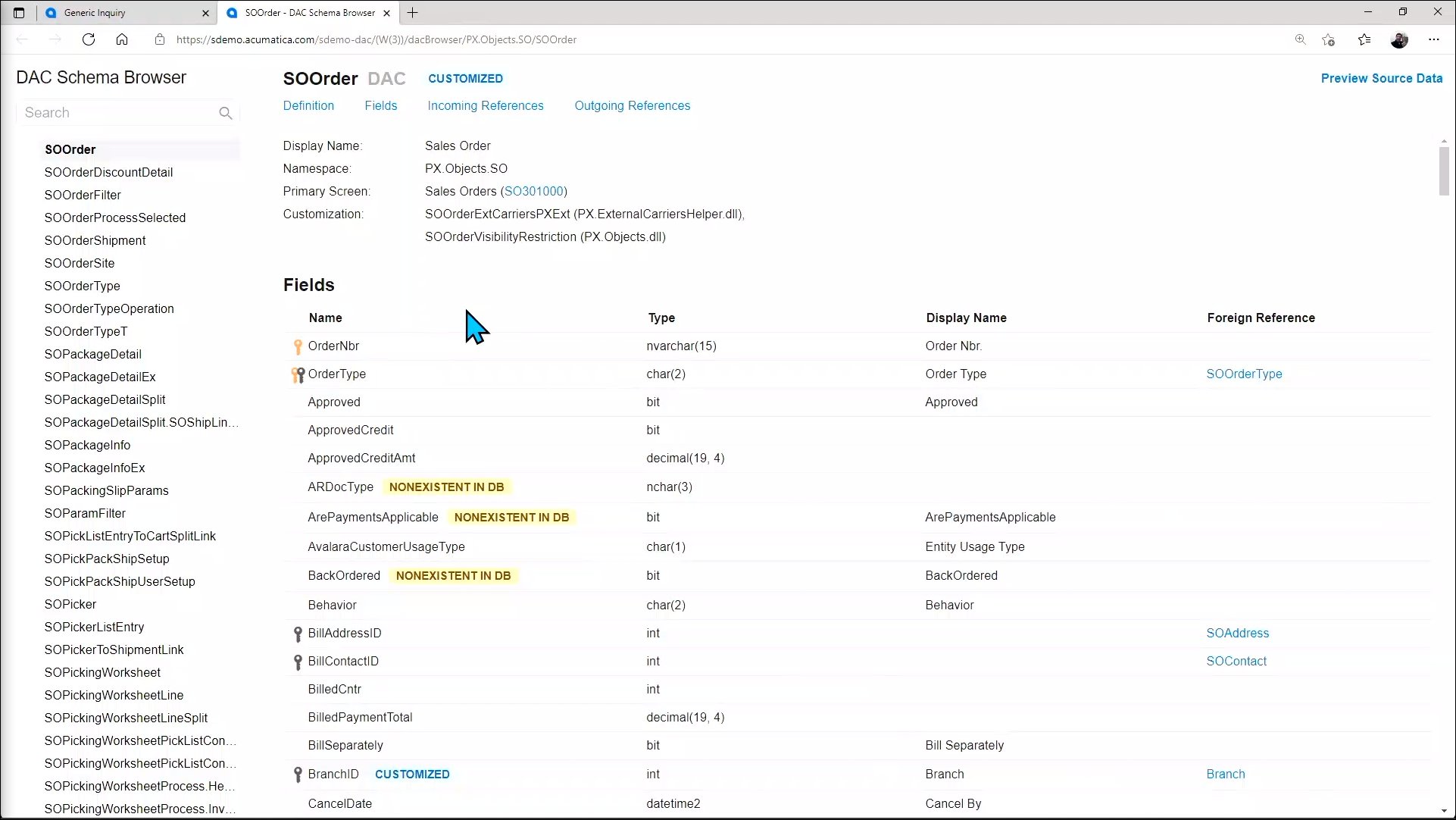 Tim Rodman on Twitter: "Wow! There is now a DAC Schema Browser in Acumatica!!! This drew the ...