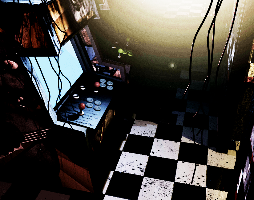 The 3 arcade machines found in FNAF 3 must have been from the FNAF 1 ...