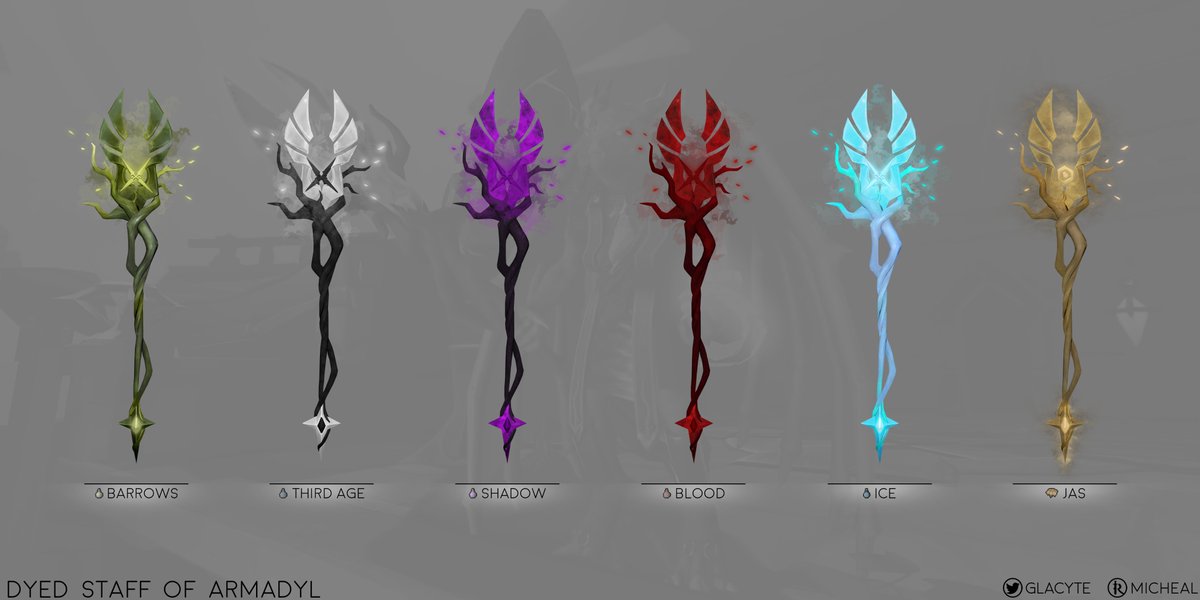 Dyed Staff of Armadyl : r/runescape