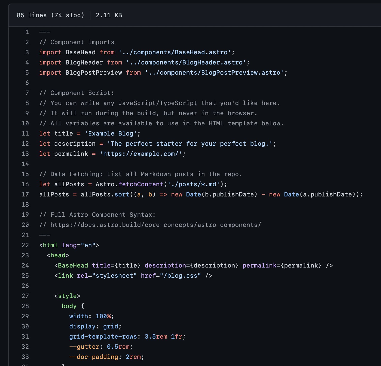 Astro on Twitter: "It's official! 🎉 @github now supports syntax highlighting for `.astro` files ...