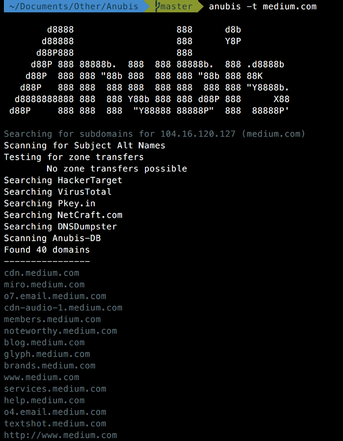 SkyNet Tools on Twitter: "(Anubis - Subdomain Enumeration & Information Gathering Tool) - https ...