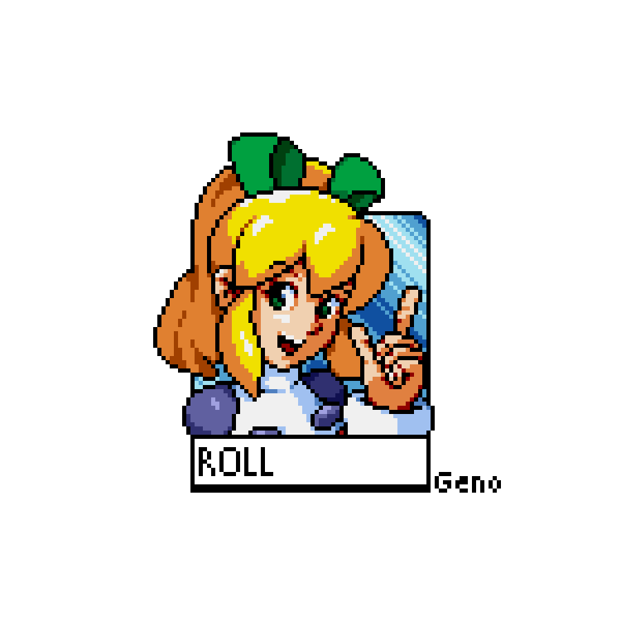 Made some Roll pixel art for my 6 Fanart challenge! : r/Megaman