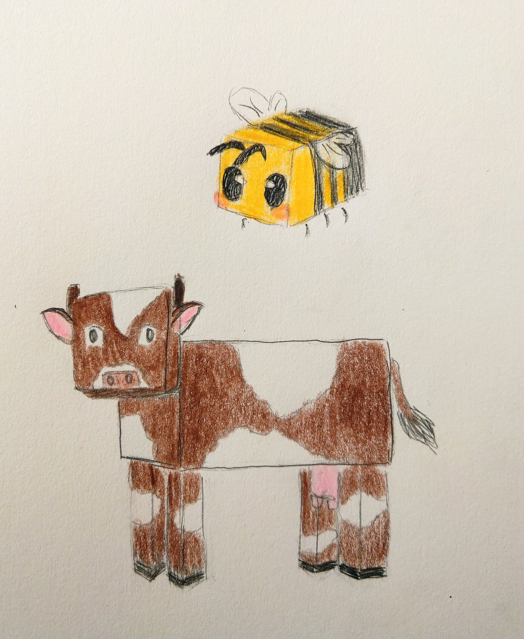 How To Draw A Minecraft Cow