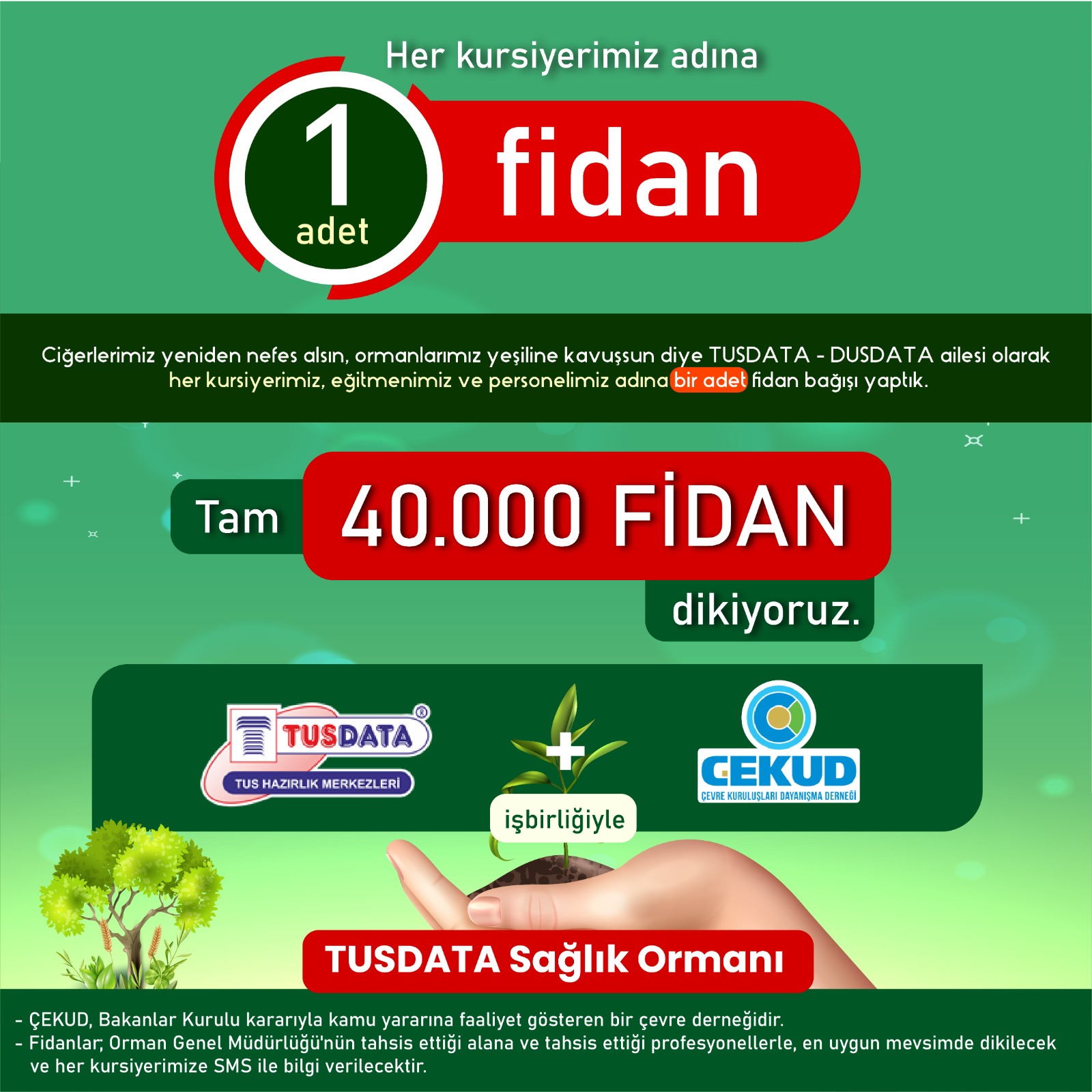 TUSDATA on Twitter: "Her kursiyerimize bir fidan! Ciğerlerimiz yeniden nefes alsın, ormanlarımız ...