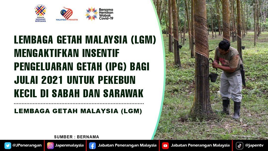 Jabatan Penerangan Malaysia 🇲🇾 on Twitter: "Lembaga Getah Malaysia (LGM) mengaktifkan Insentif ...