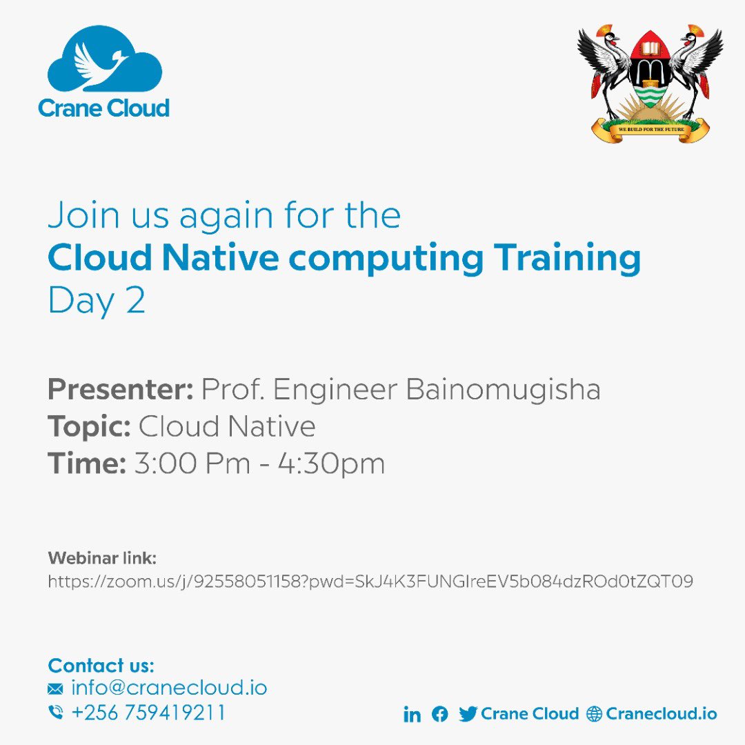 CraneCloud on Twitter: "Crane Cloud Project Lead is Presenting today at 3:00 PM 🔥Don’t Miss out ...