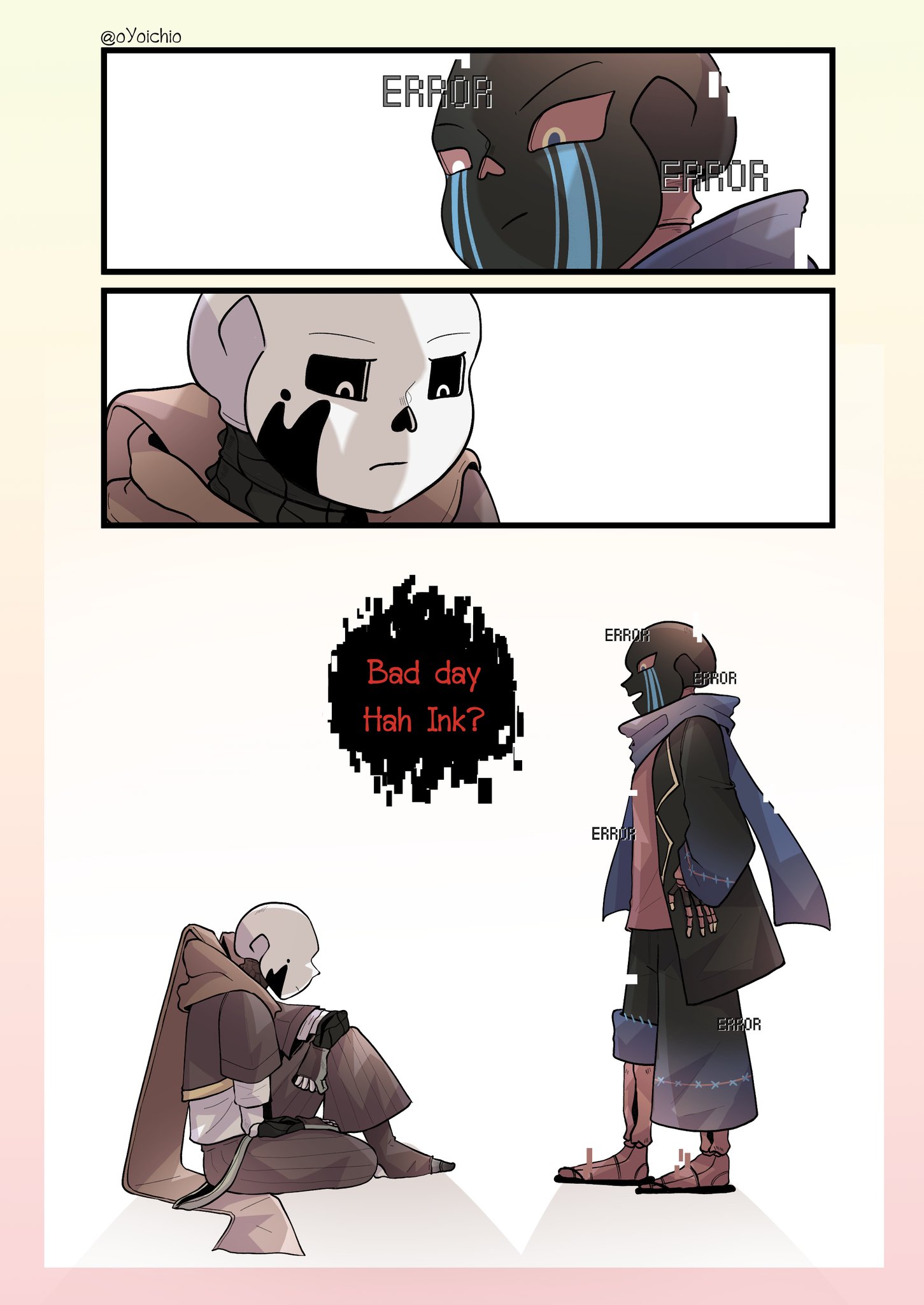 Yōichi🦉 ||Ft.Busy on Twitter: "Cheer up 🖤🤍 #UndertaleAu || #Errorink https://t.co/iUbouORNB1 ...