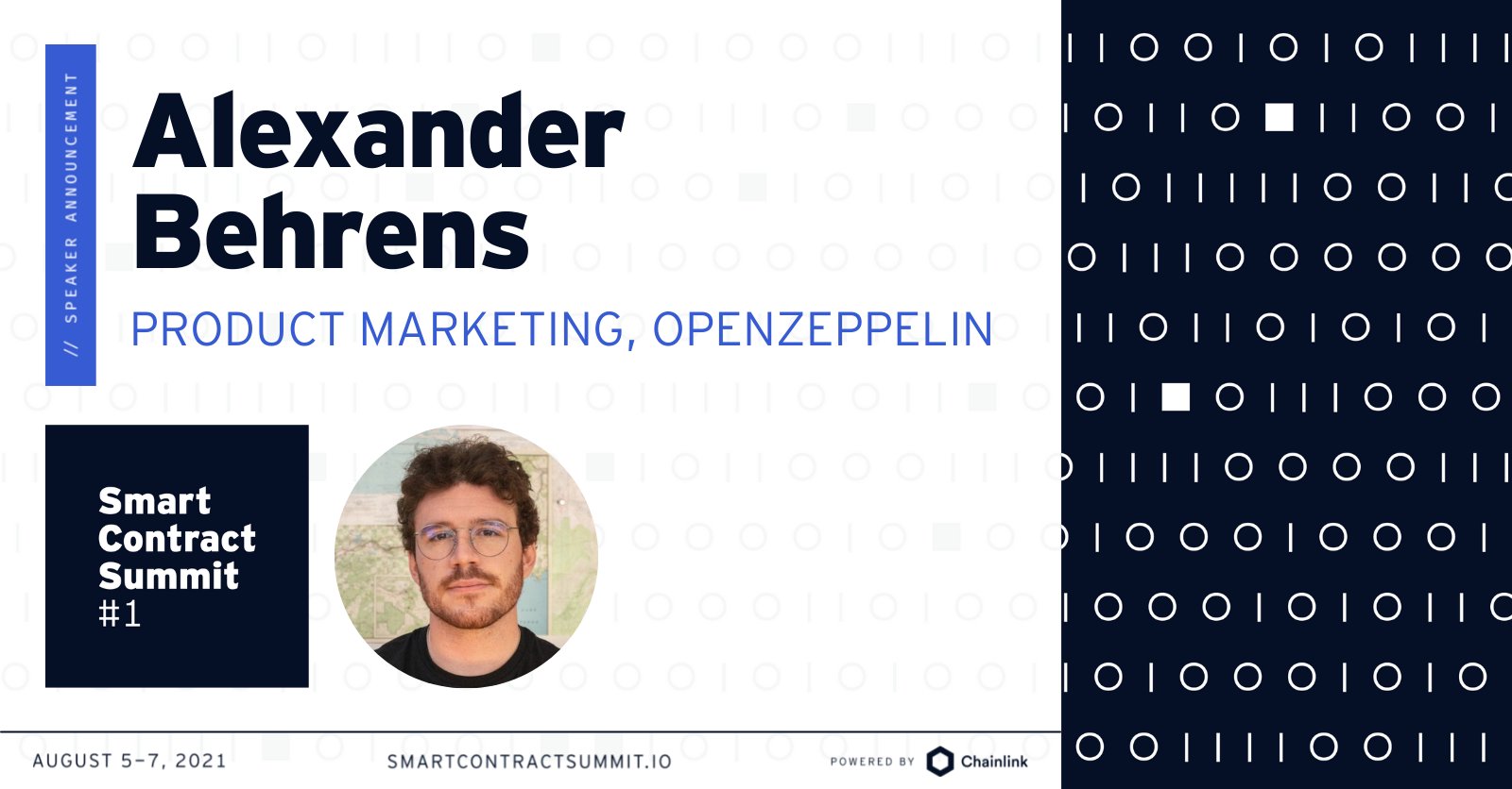 OpenZeppelin on Twitter: "Join @axbehrens at @Chainlink’s Smart Contract Summit on Aug 6 🔗 We ...