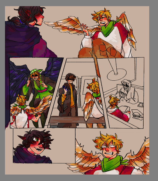 「sharing the (sadly) unfinished comic i started in an effort 」cal 🌻 ...