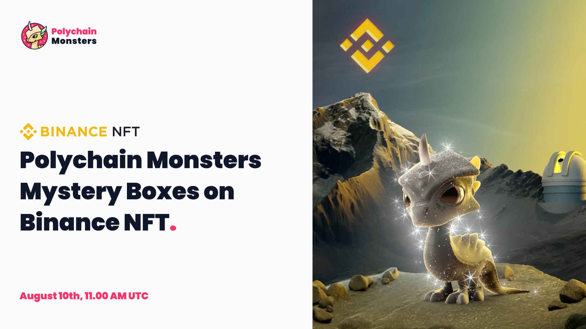 Polychain Monsters (11/11) on Twitter: "🔶🐲⏰ August 10th, 11 AM UTC ⏰🐲🔶 We're thrilled to ...