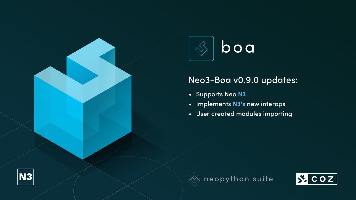 Boa is now N3 Mainnet ready! Get started with contract development in ...