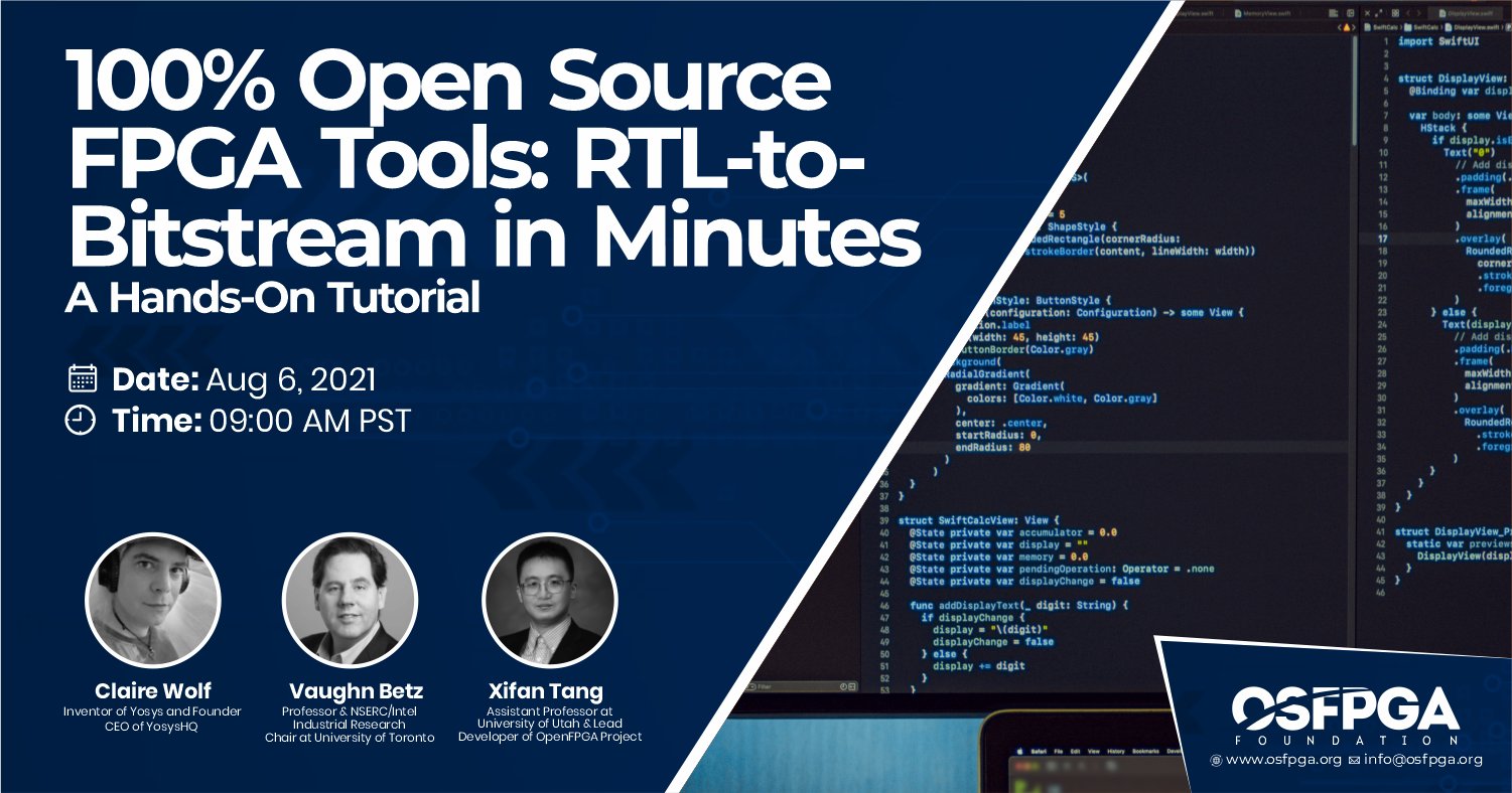 Open Source Fpga On Twitter Register Today Webinar Aug 6 Claire Wolf Cto Of Yosyshq Covers