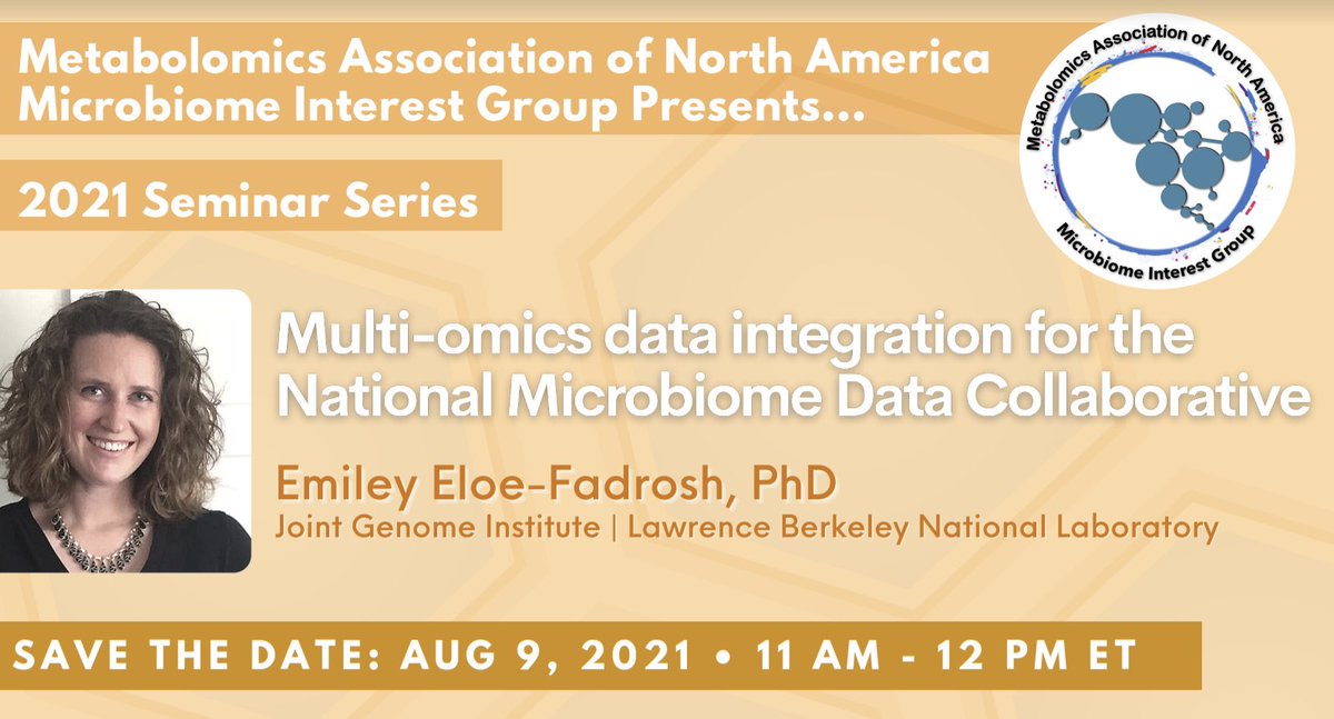 National Microbiome Data Collaborative on Twitter: "Monday, August 9, 11am ET Emiley Eloe ...