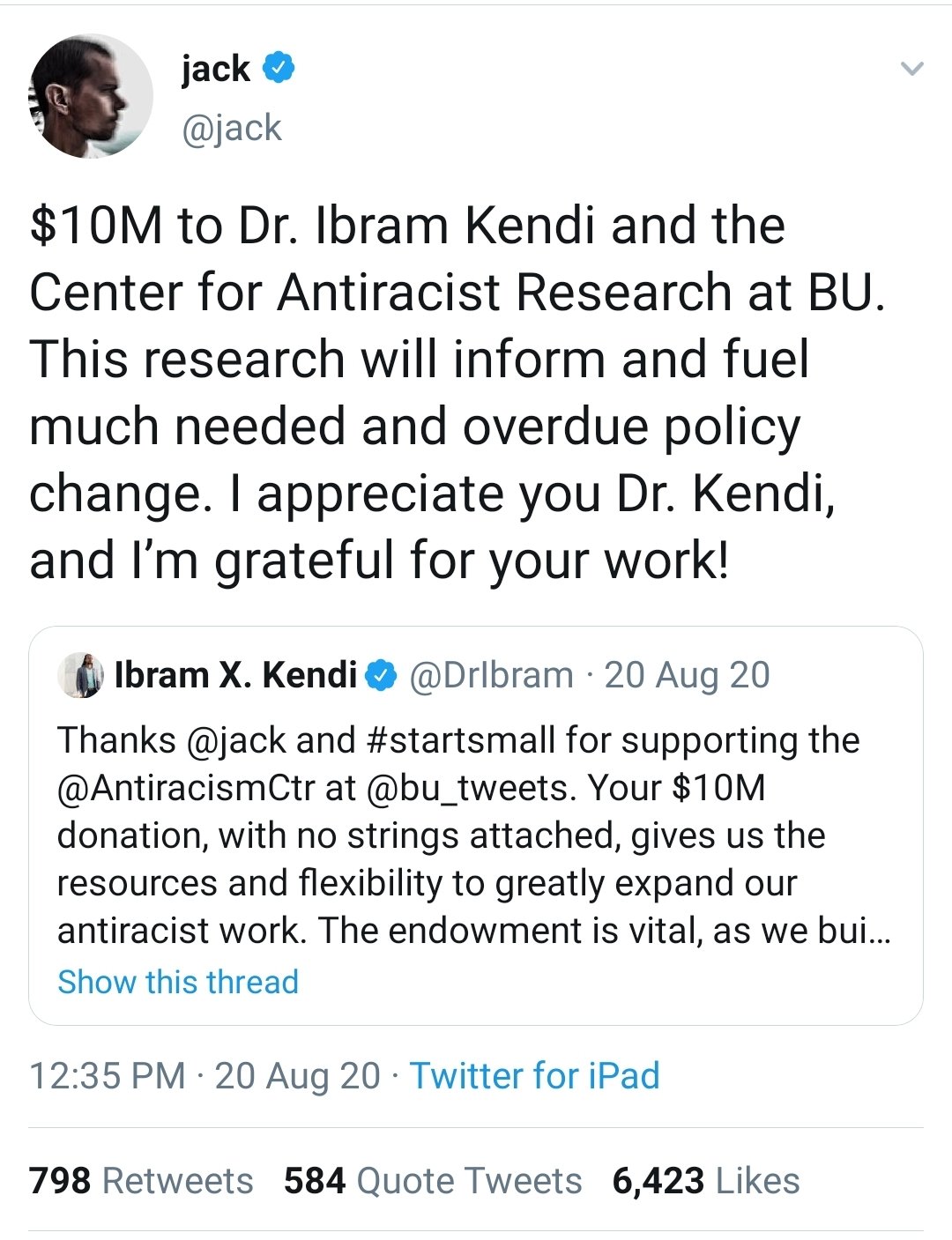 Theo Jordan on Twitter: "If Ibram Kendi hadn't been funded, you wouldn't even know who he is. Do ...