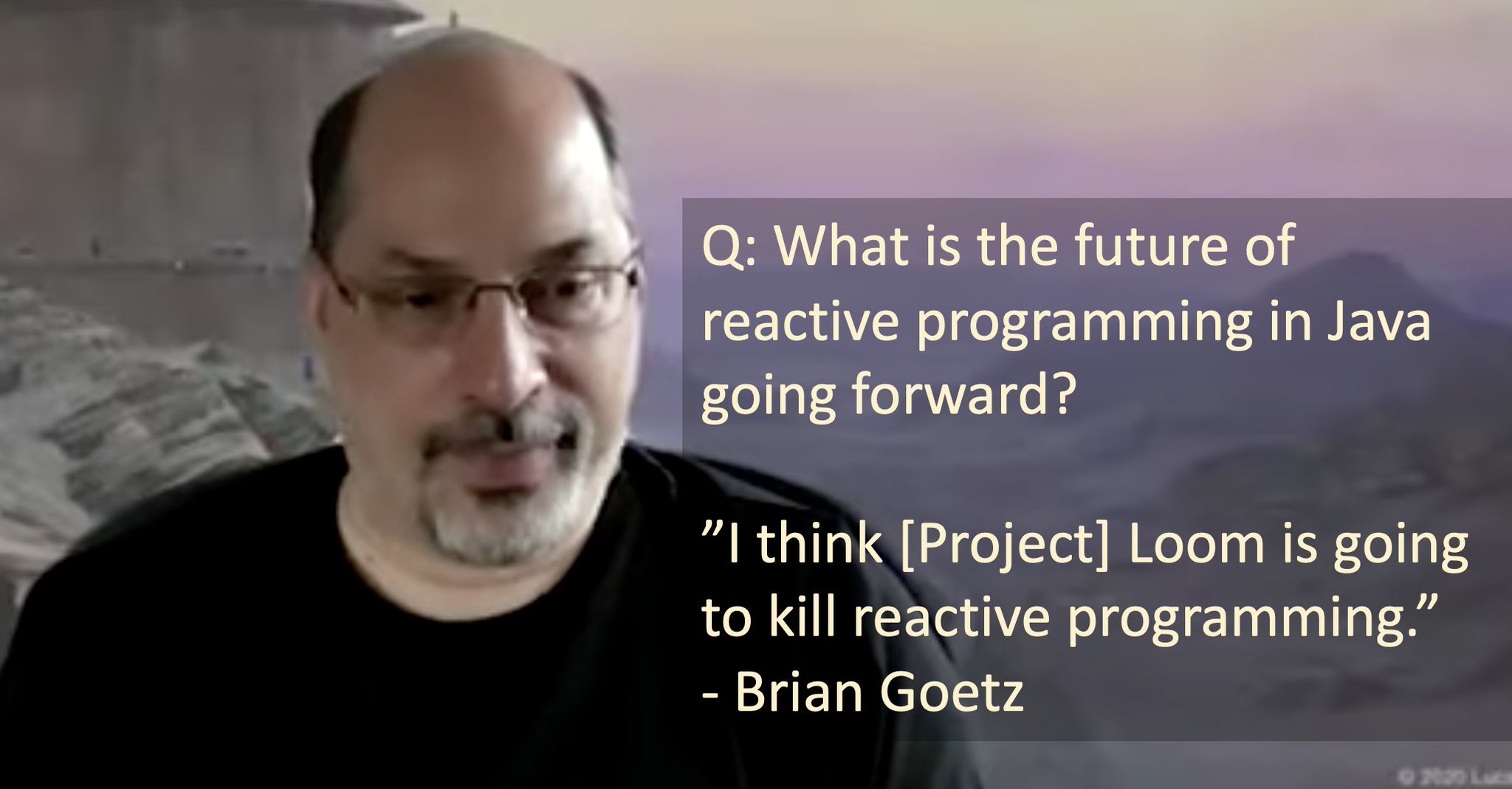Peter Thomas on Twitter: ""I think [Project] Loom is going to kill reactive programming ...