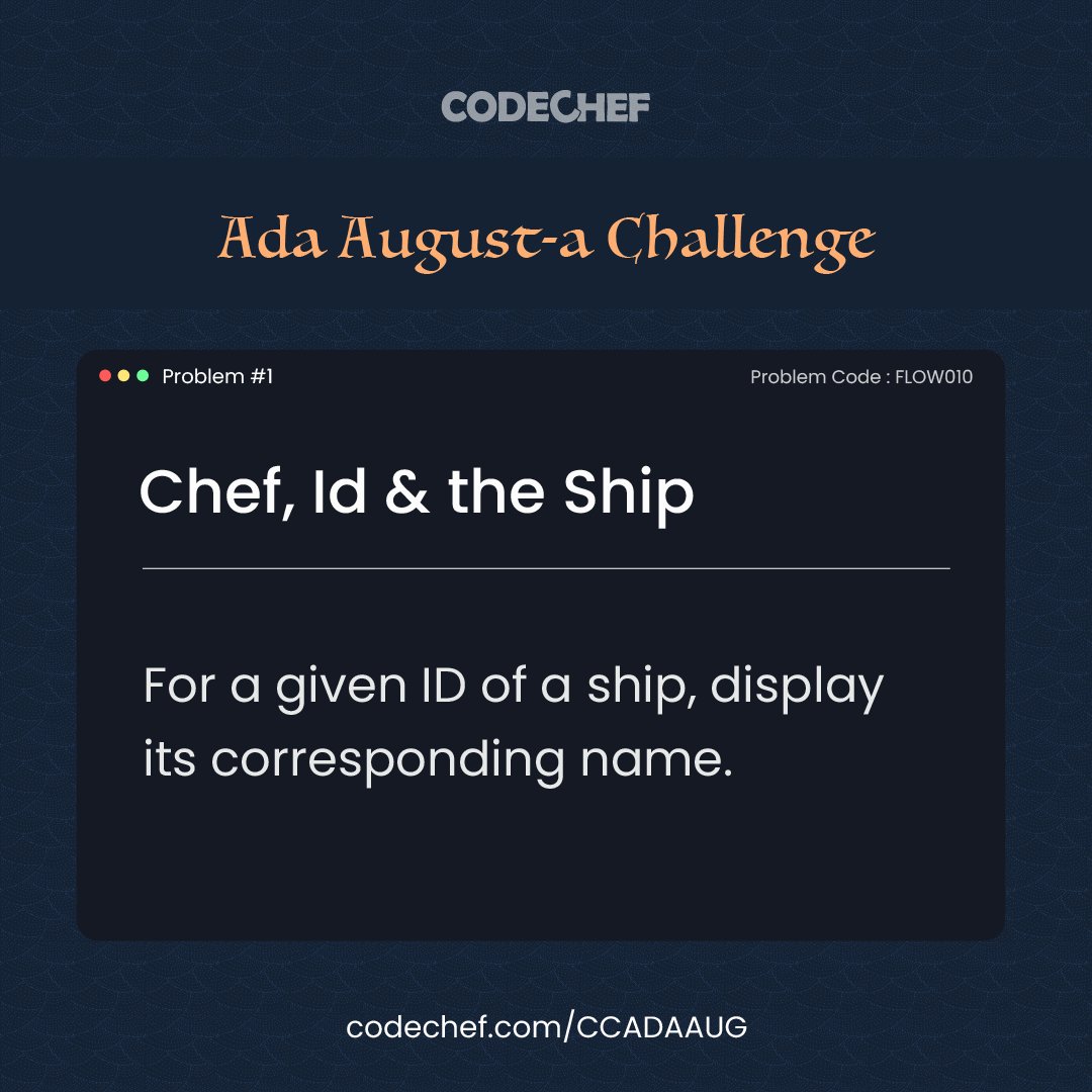 CodeChef on Twitter: "(2/2) If this is your first attempt on CP, then try solving the FLOW001 ...