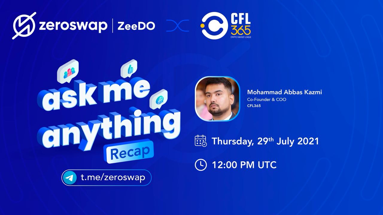 ZeroSwap EcoSystem 🔁 on Twitter: "📢 Thank you @cfl365_finance for an exclusive AMA session at ...