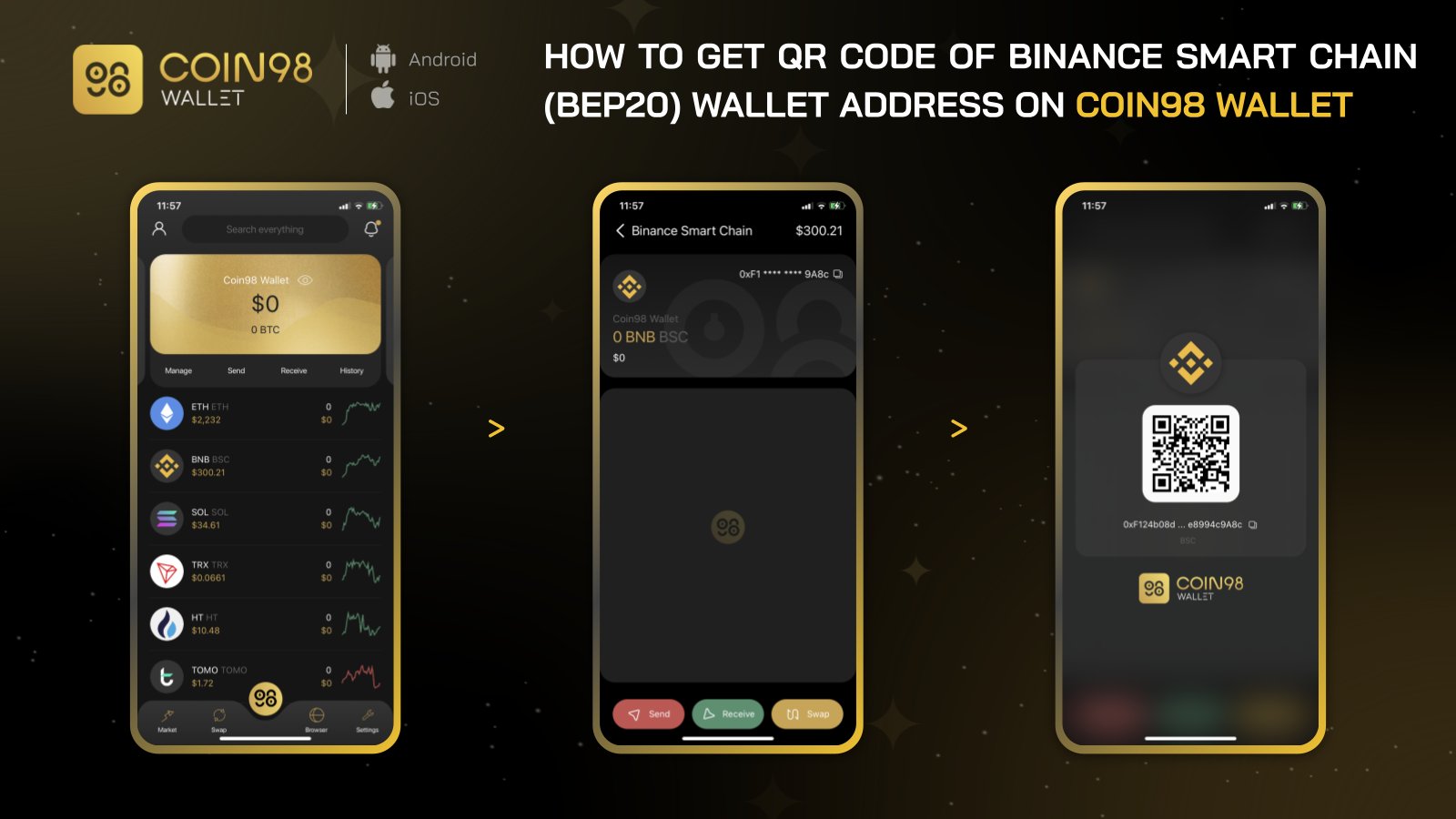 Coin98 Wallet on Twitter: "Don't know how to get QR Code of Binance Smart Chain Wallet generated ...