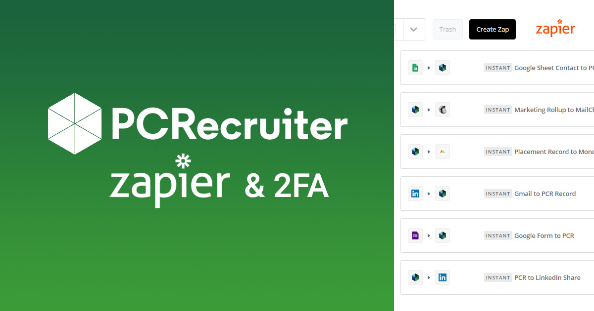 PCRecruiter on Twitter: "We've added connectivity between PCRecruiter and the @zapier ...