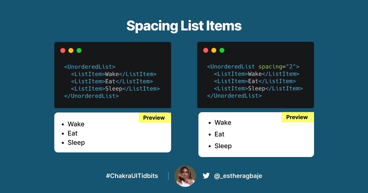 Folasade Agbaje on Twitter: "#ChakraUITidbits When you work with lists, you may sometimes need ...